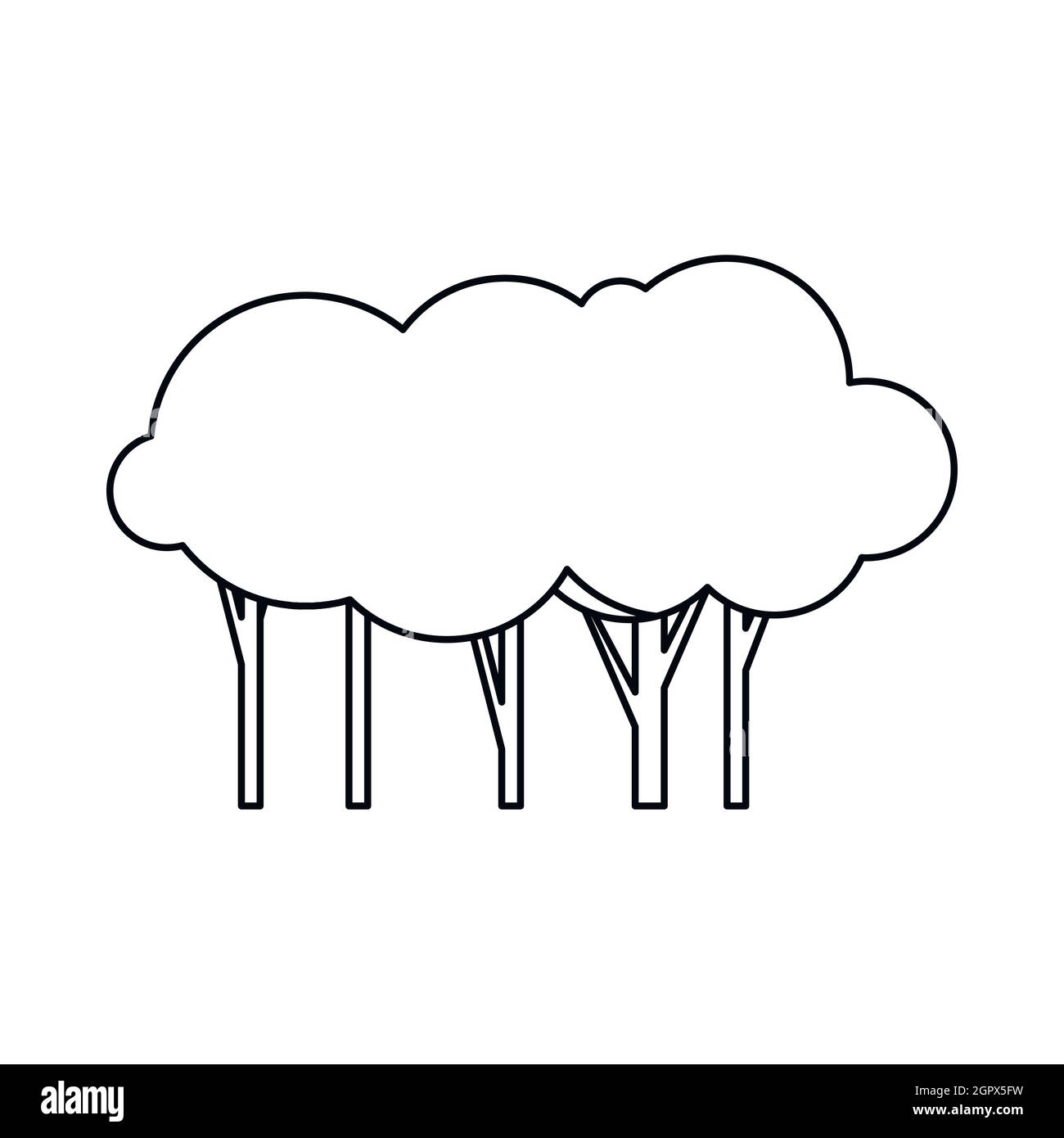 Outline of trees hi-res stock photography and images - Alamy