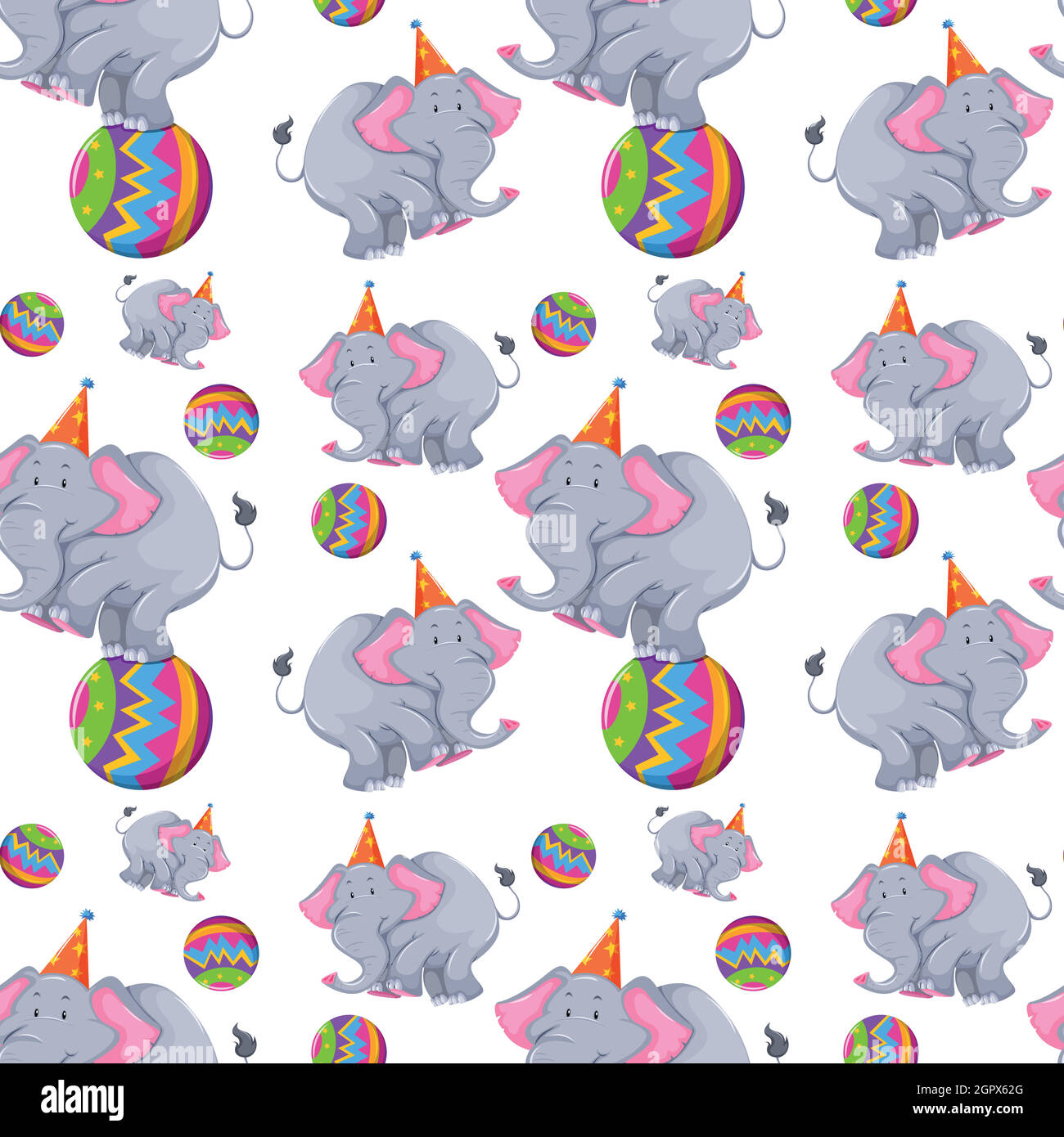 Seamless pattern elephants cute Stock Vector Images - Alamy