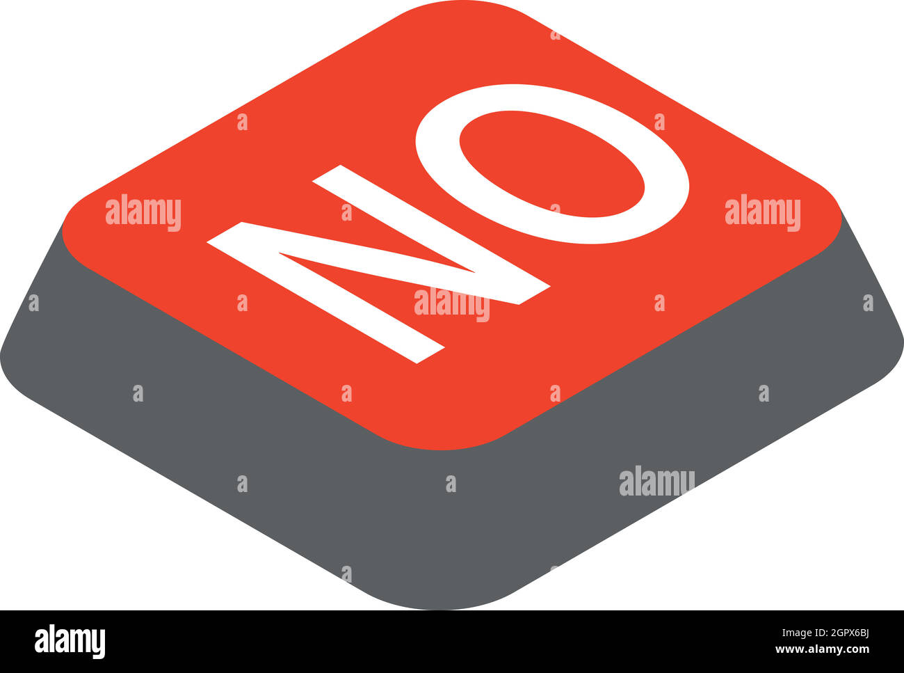Click no button icon, isometric 3d style Stock Vector Image & Art - Alamy