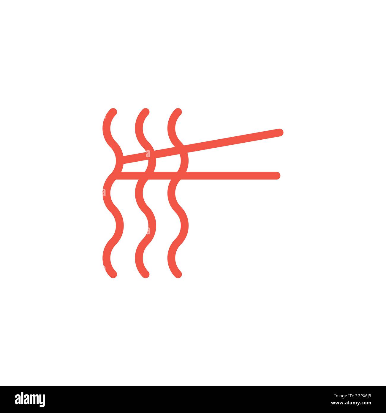 Chopsticks holding asian noodles vector icon Stock Vector Image & Art ...