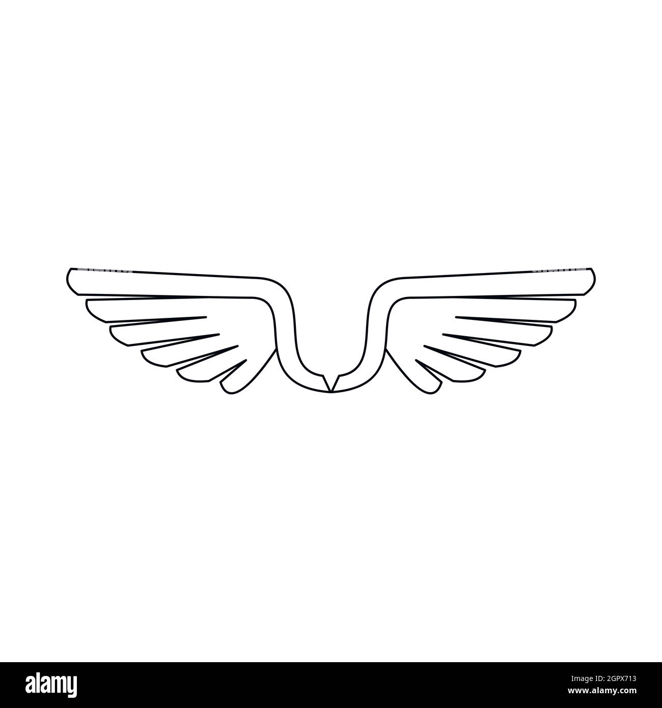 Wing icon, outline style Stock Vector Image & Art - Alamy