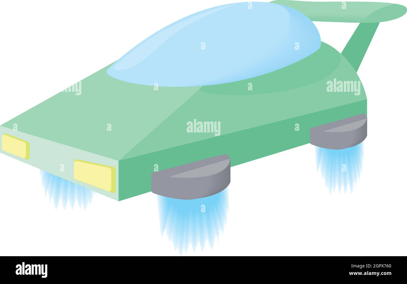 Flying machine future icon, cartoon style Stock Vector Image & Art - Alamy