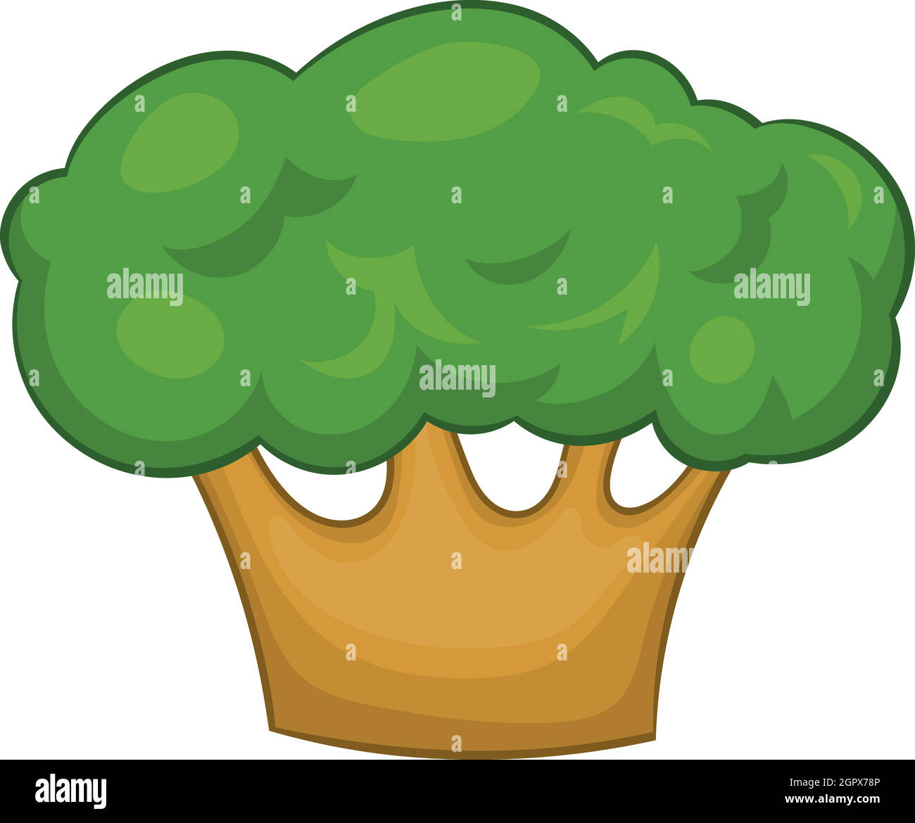 Big green tree icon in cartoon style Stock Vector Image & Art - Alamy