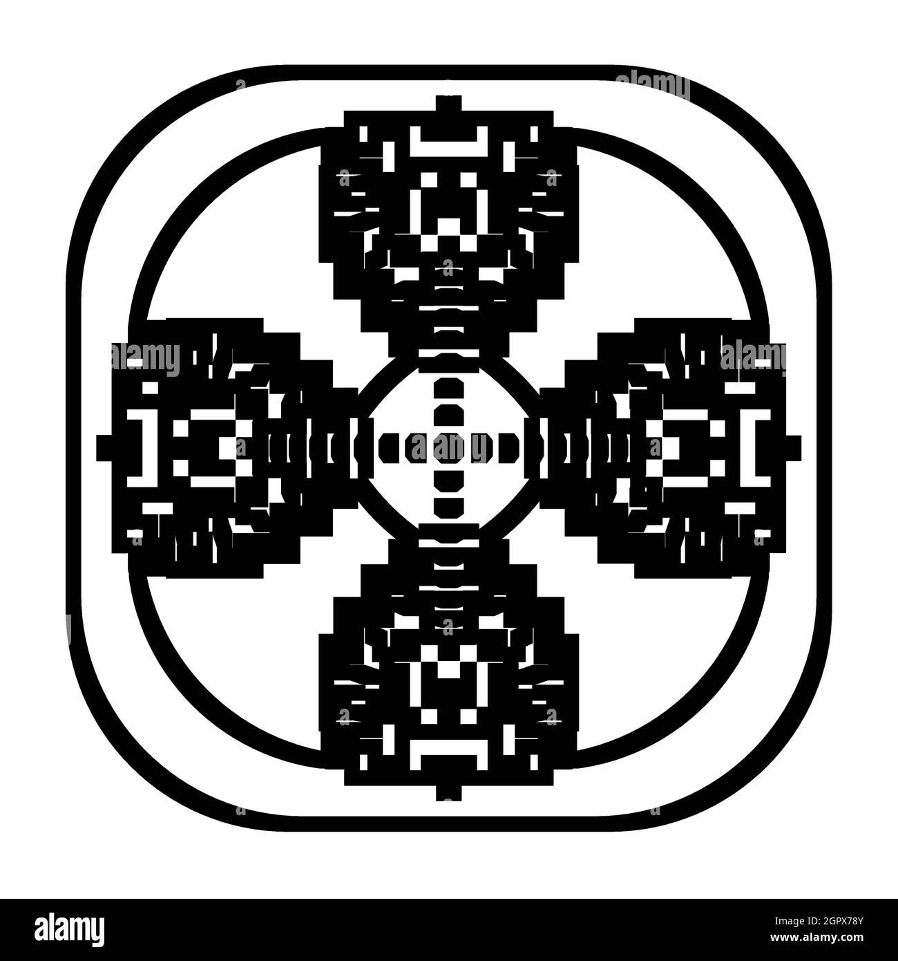 Geometric Element, Pixel Art - Minimalist Abstract Symbol Pattern for ...