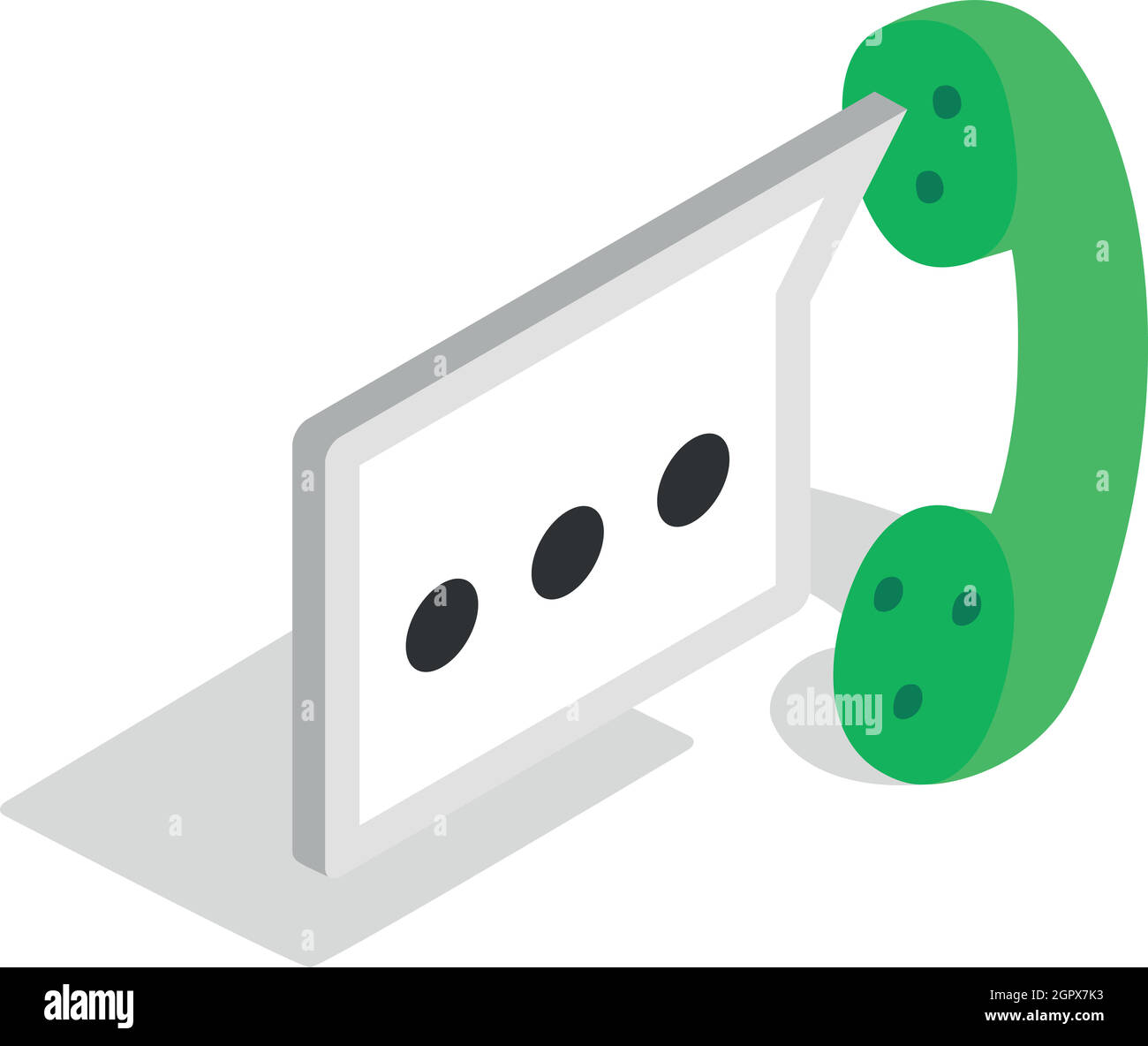 Consultation by phone icon, isometric 3d style Stock Vector Image & Art ...