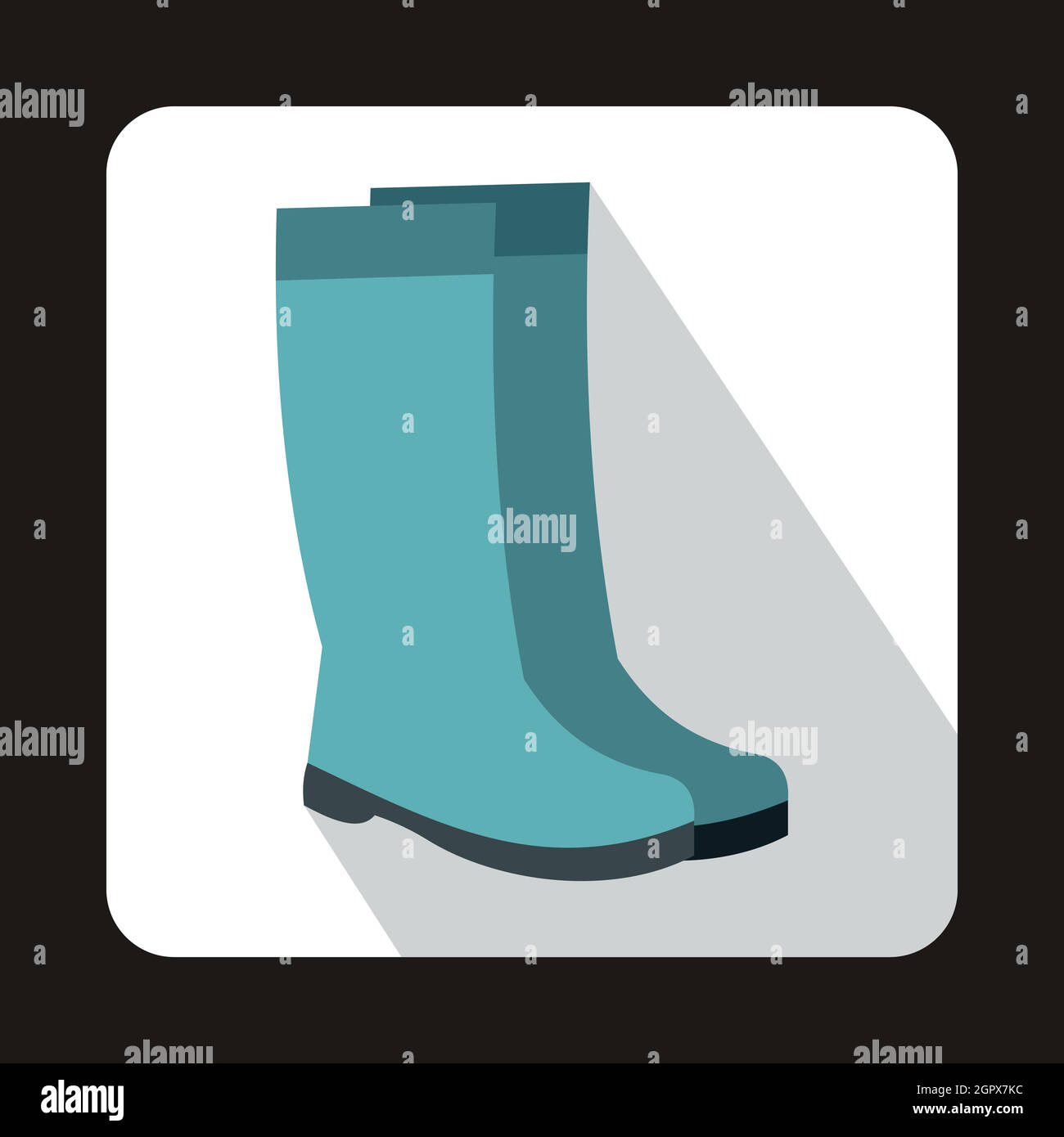 Rubber boots icon in flat style Stock Vector Image & Art - Alamy