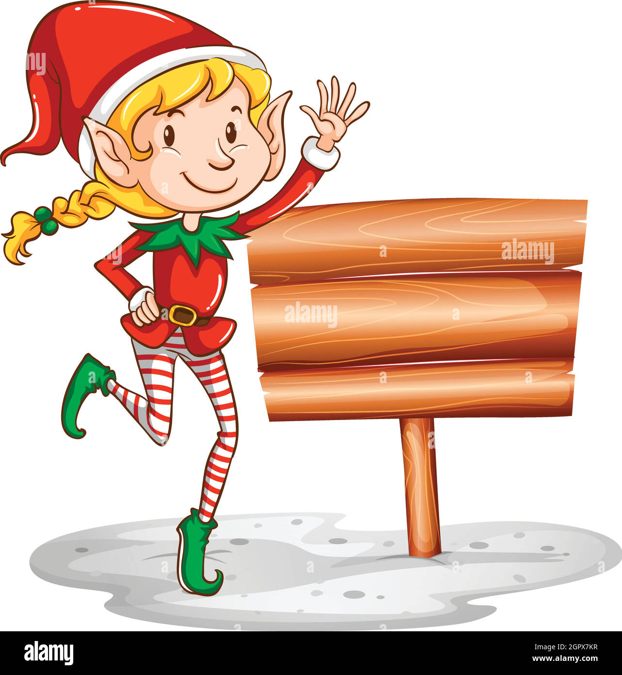 Christmas elf illustration hi-res stock photography and images - Alamy