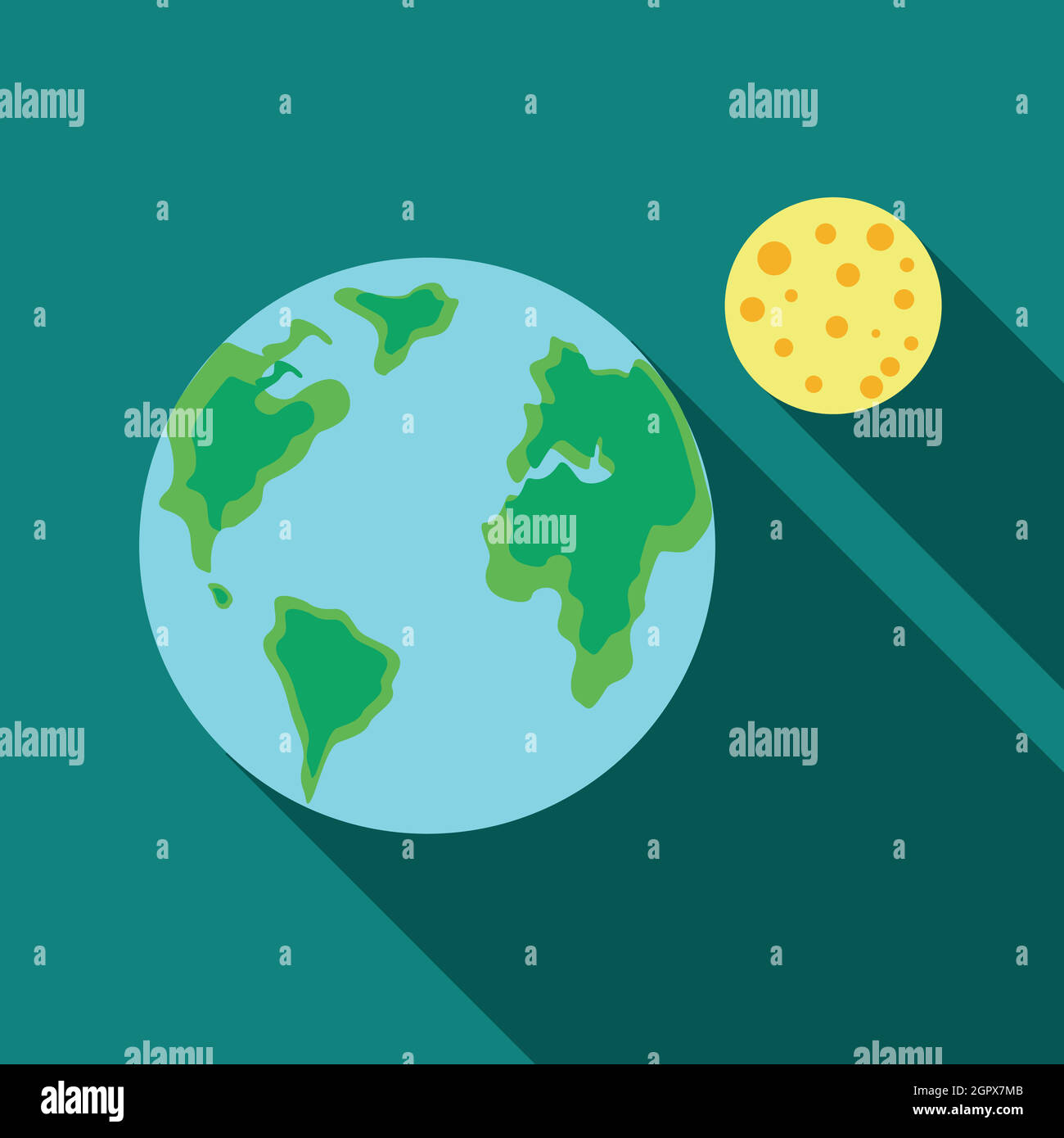 Flat earth science Stock Vector Images - Alamy