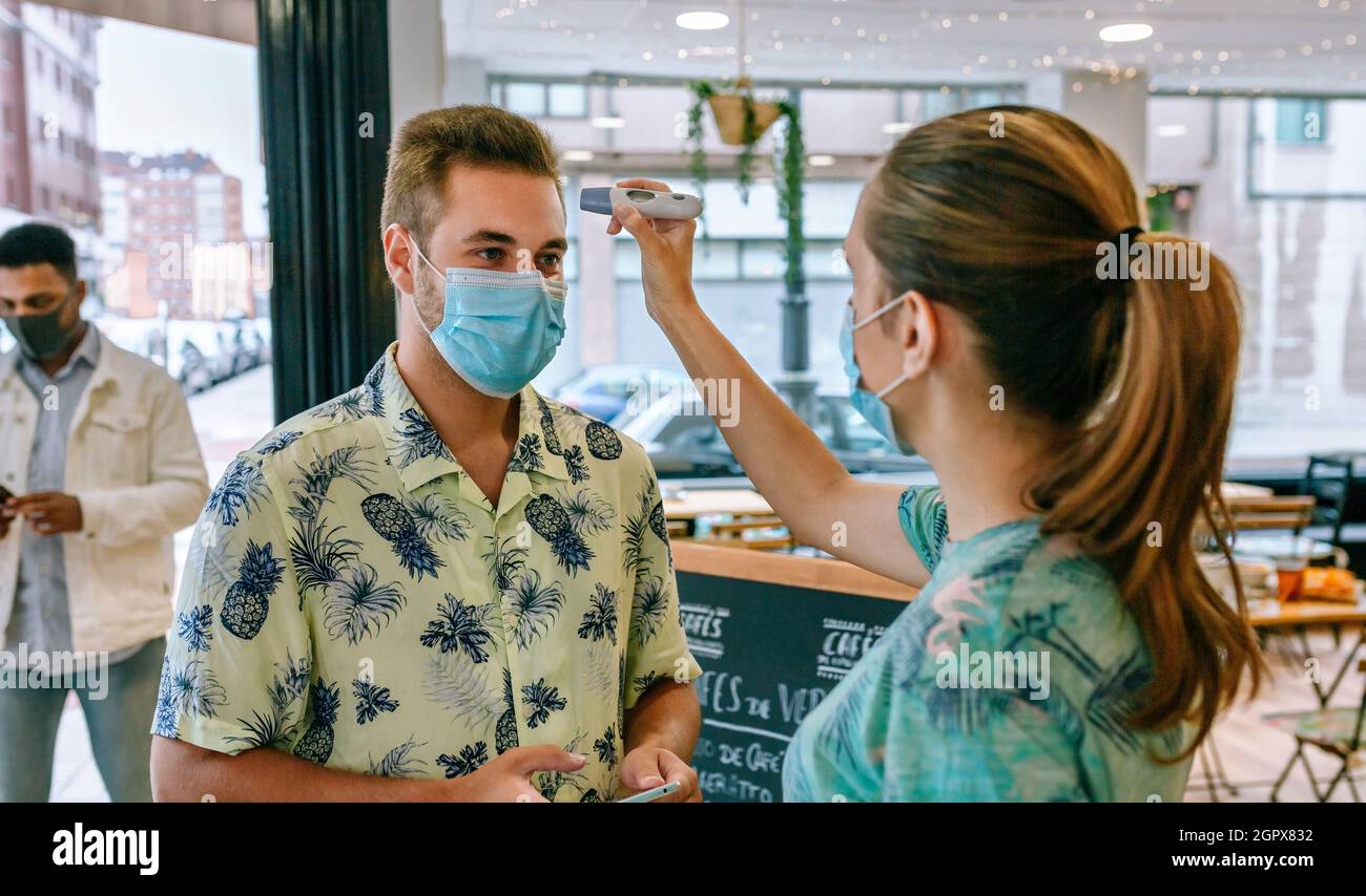 Customers temperature hi-res stock photography and images - Alamy