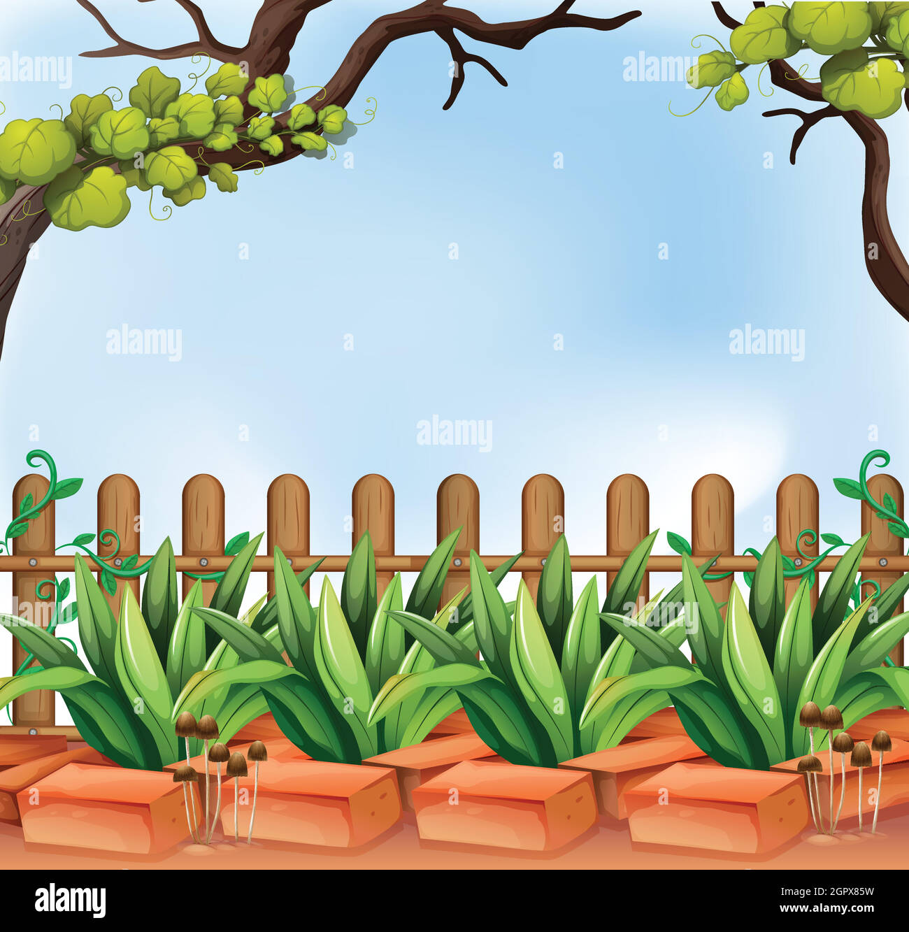 At a garden fence Stock Vector Images - Alamy