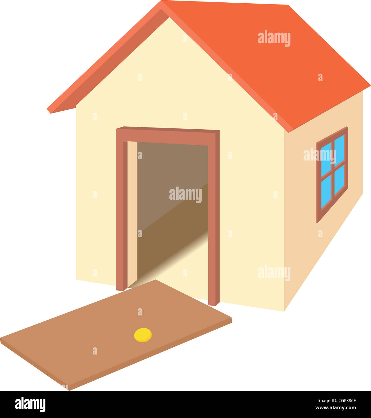 Broken door house icon, cartoon style Stock Vector Image & Art - Alamy