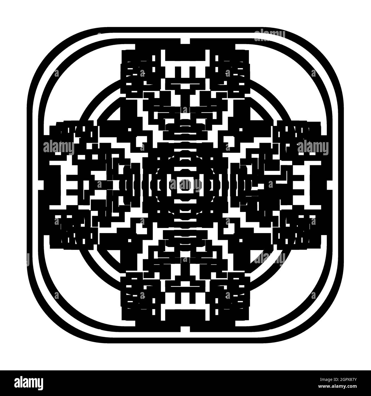 Geometric Element, Pixel Art - Minimalist Abstract Symbol Pattern for ...