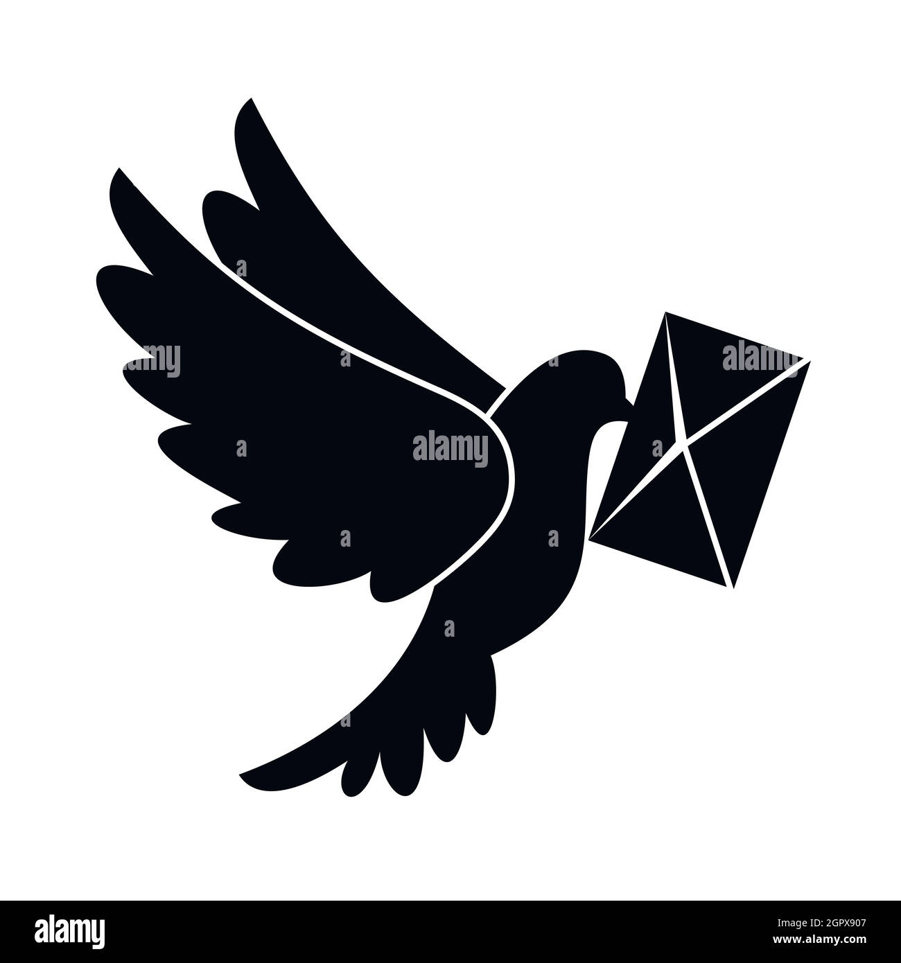 Dove letter icon simple hi-res stock photography and images - Alamy