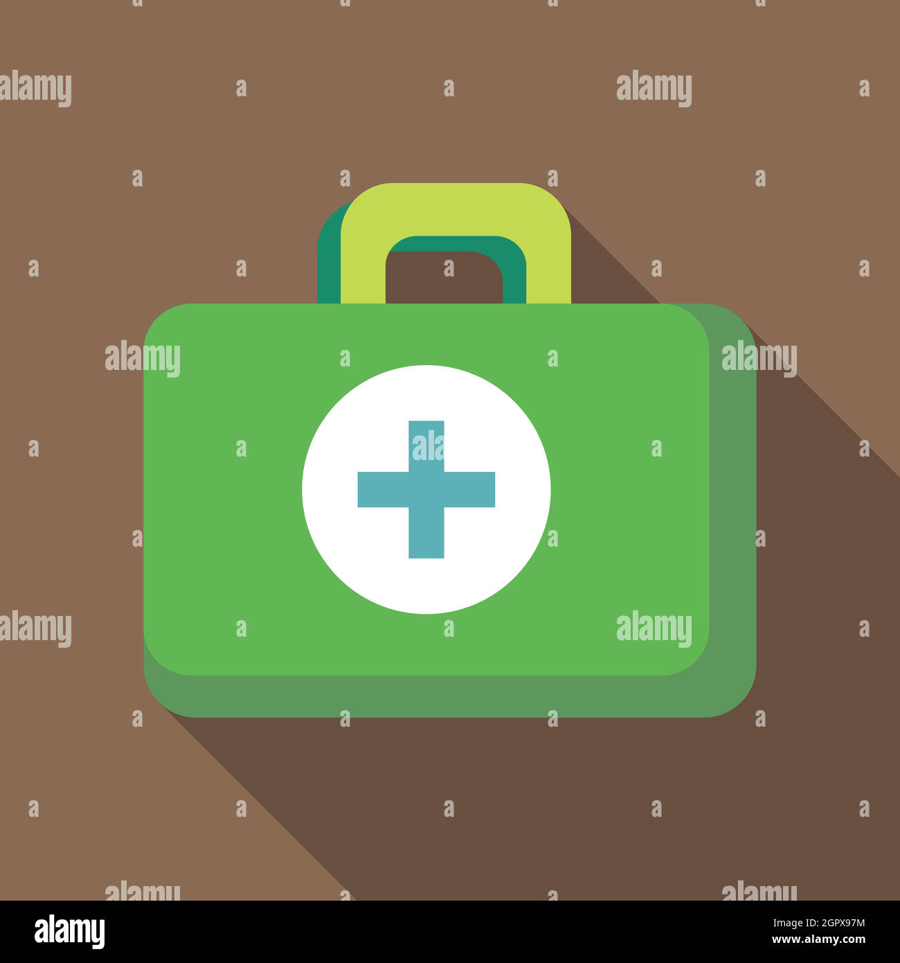 Green medicine chest icon, flat style Stock Vector Image & Art - Alamy