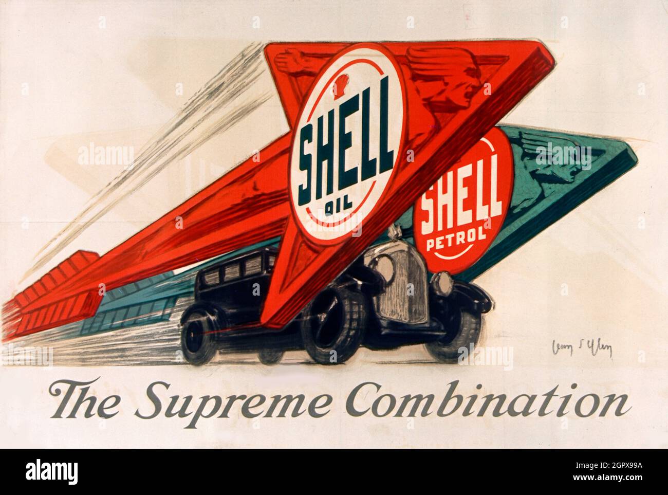 Poster art shell oil hi-res stock photography and images - Alamy