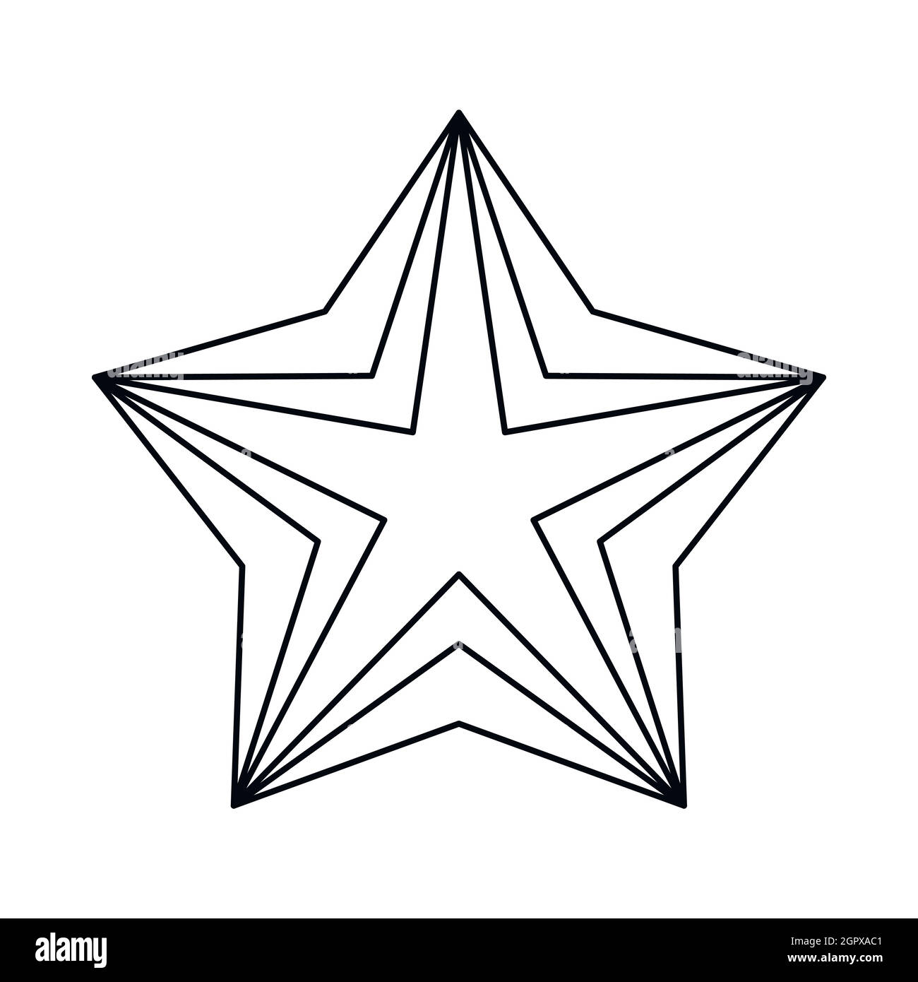 Star icon, outline style Stock Vector Image & Art - Alamy
