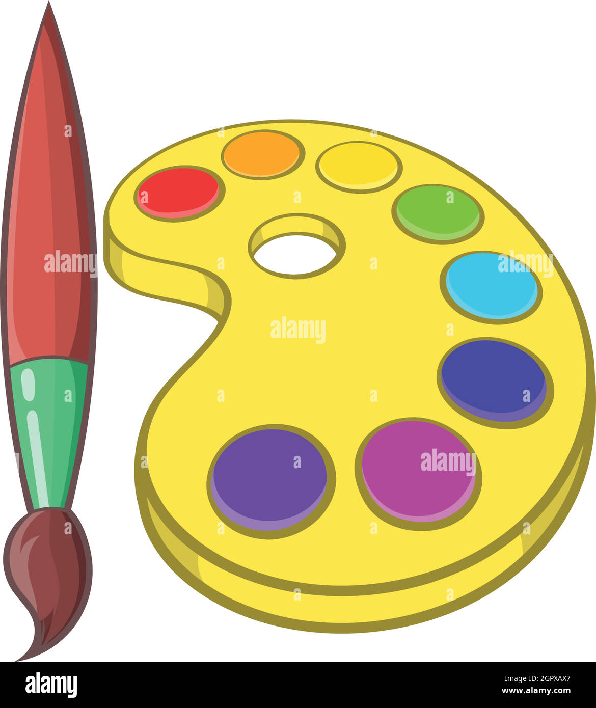 Paint palette cartoon hi-res stock photography and images - Alamy