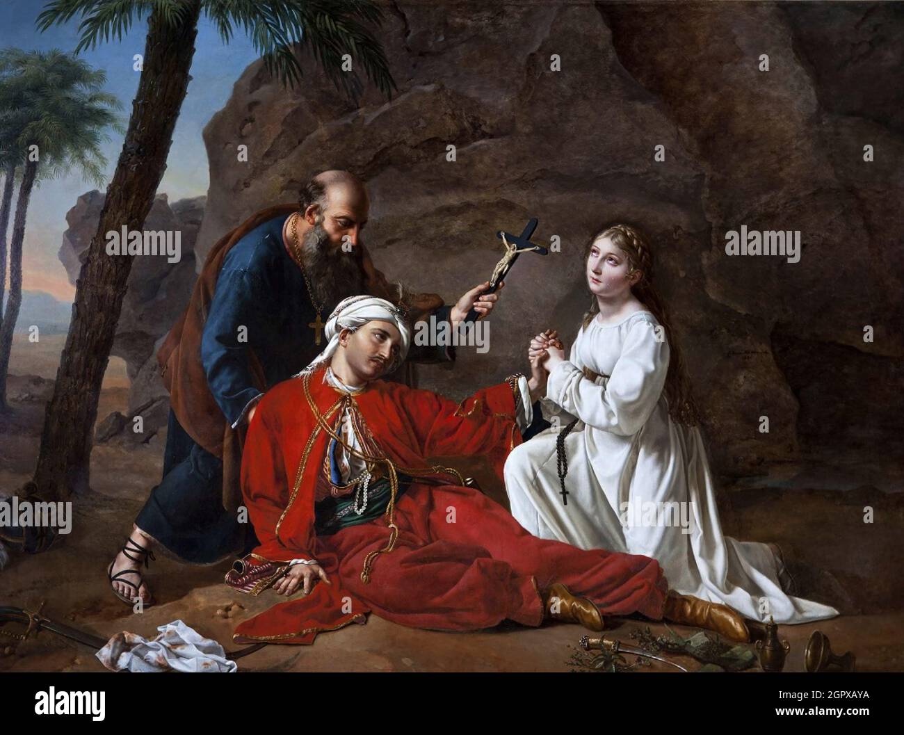 The Death of Malek-Adhel, 1814. Found in the Collection of the Musée d ...