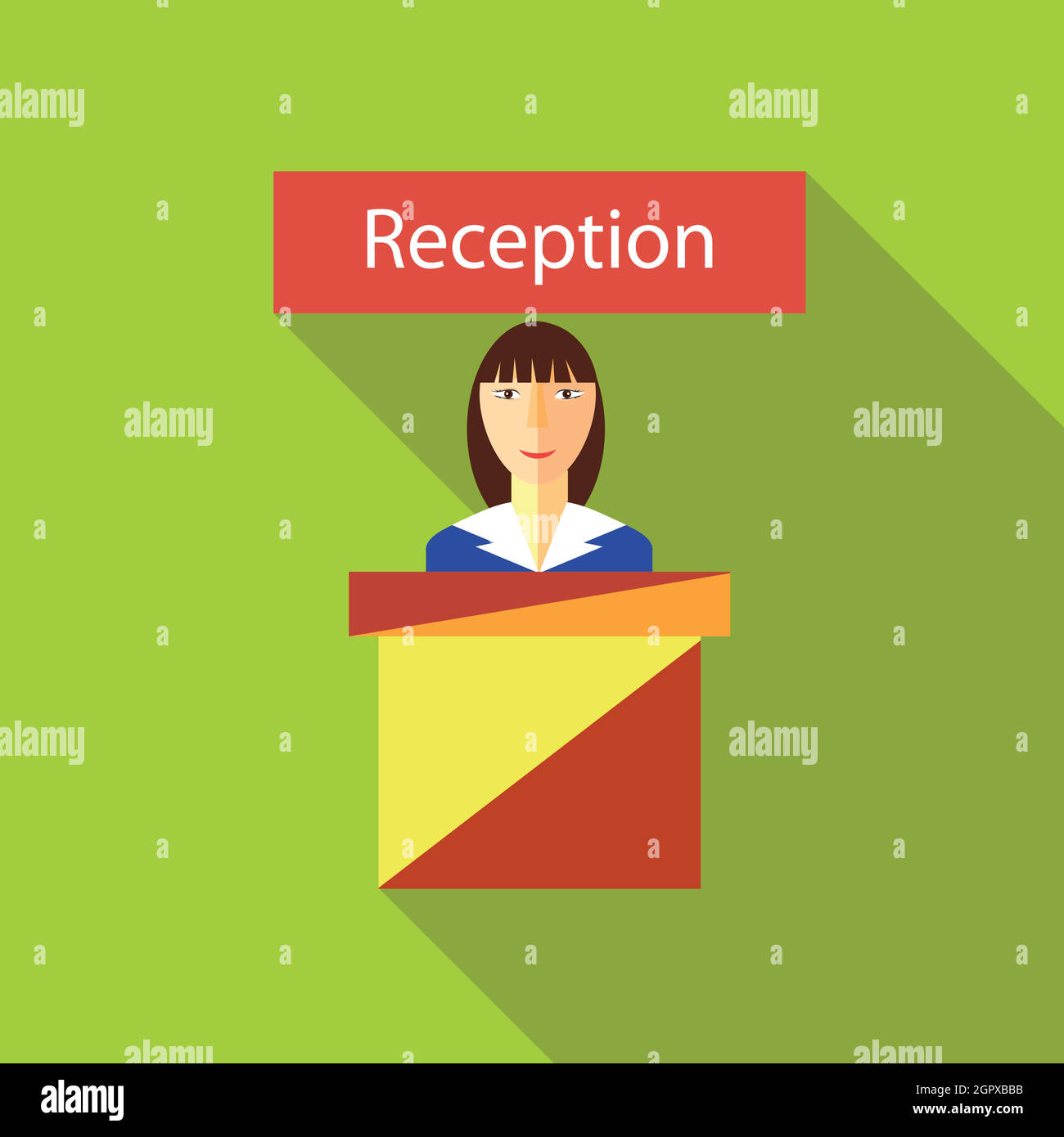 Reception desk sign Stock Vector Images - Alamy
