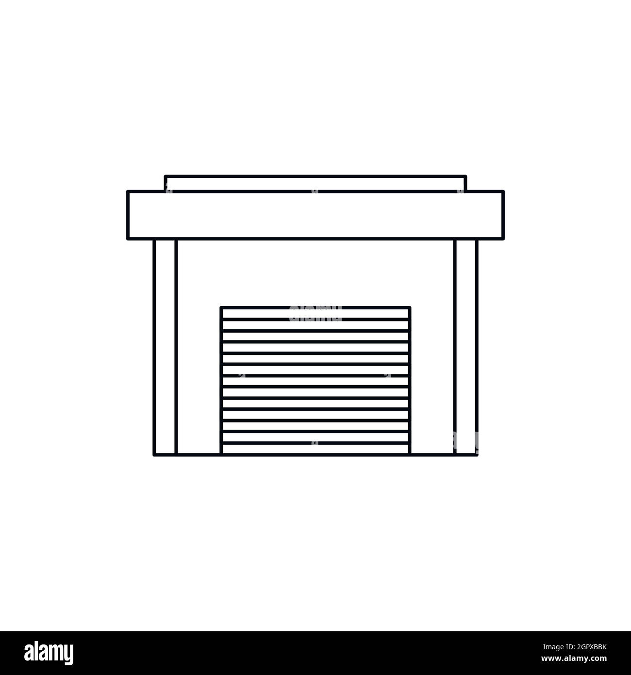 Black vector garage icon Cut Out Stock Images & Pictures - Alamy