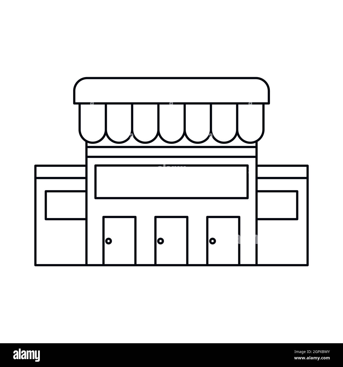 Grocery Store Building Clipart