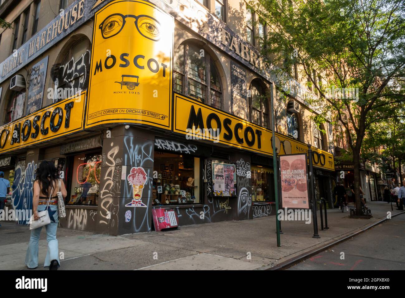 Moscot opticians in the Lower East Side neighborhood of New York on ...