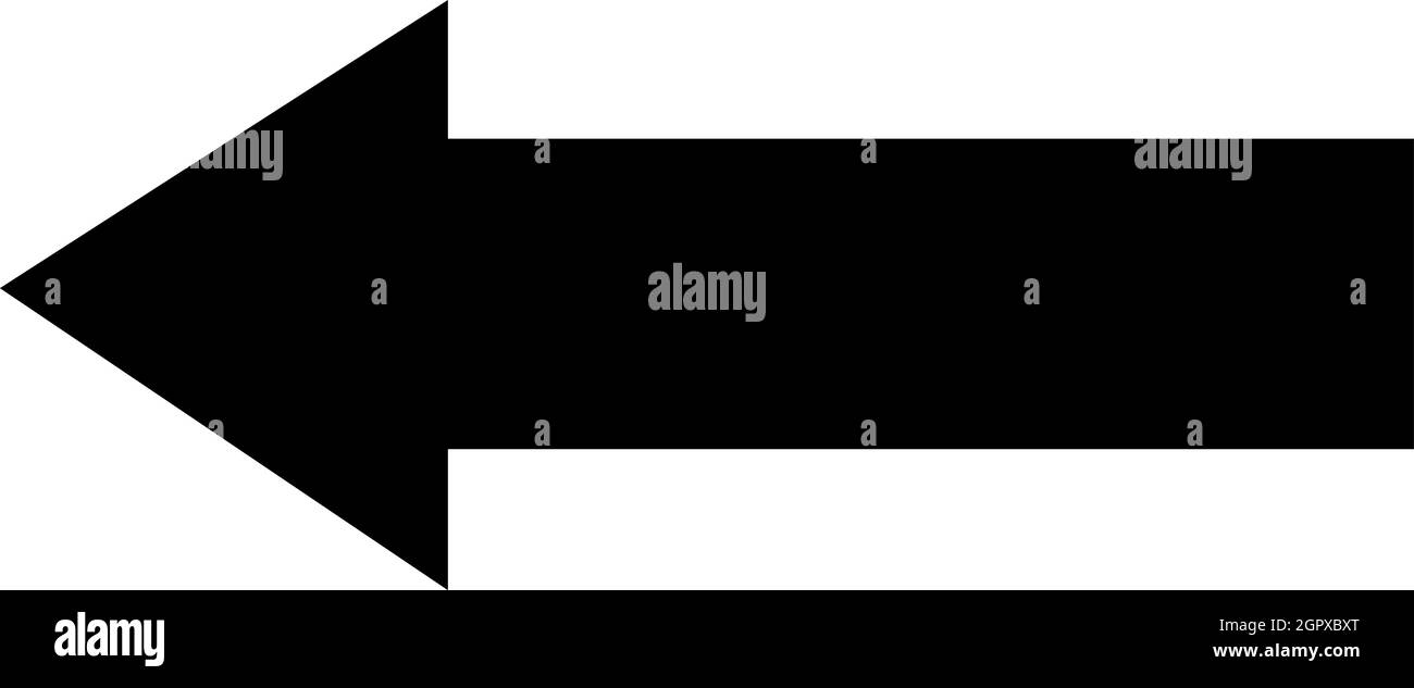 Vector illustration of arrow pointing left Stock Vector Image & Art - Alamy