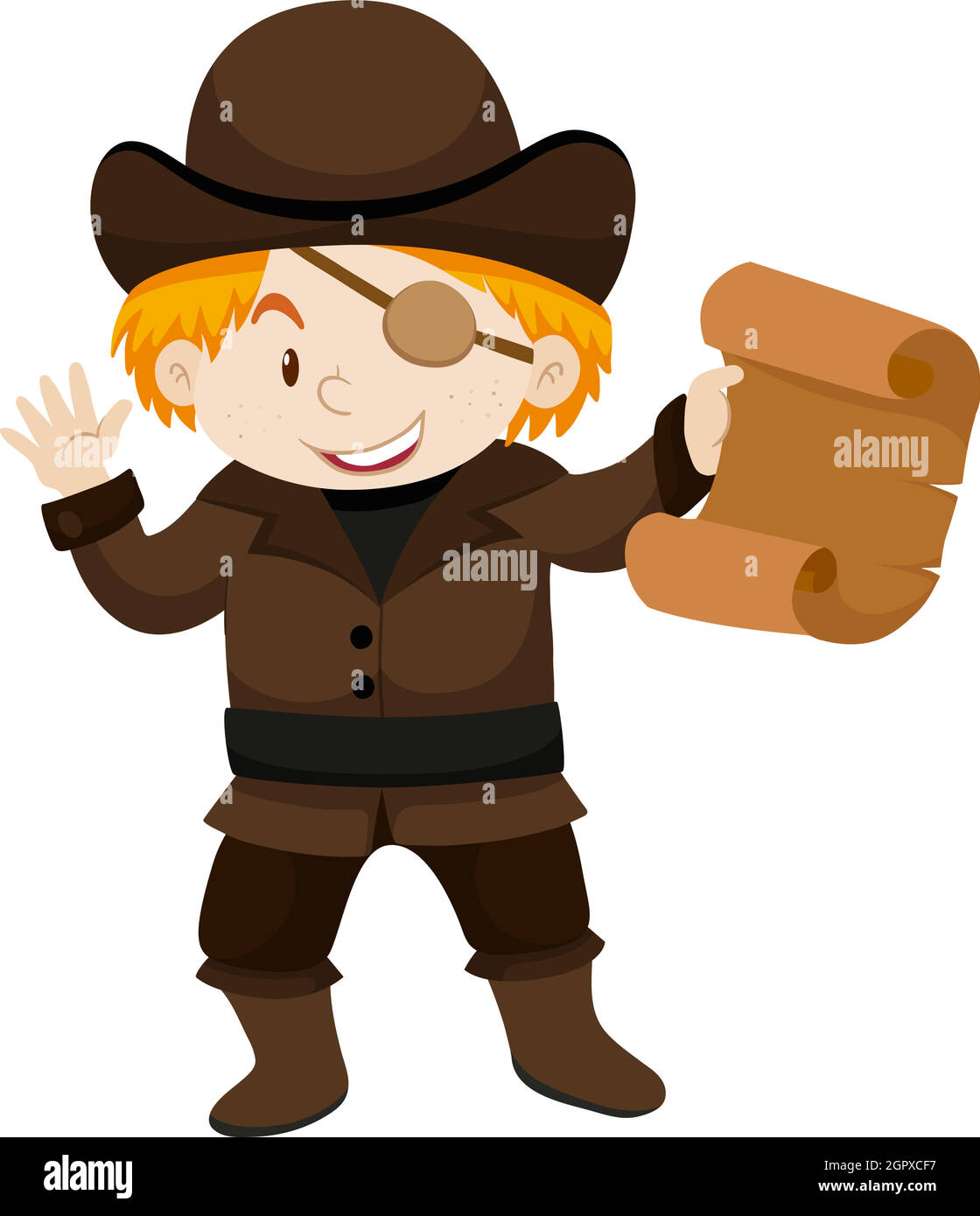 Pirate crew holding brown paper Stock Vector Image & Art - Alamy