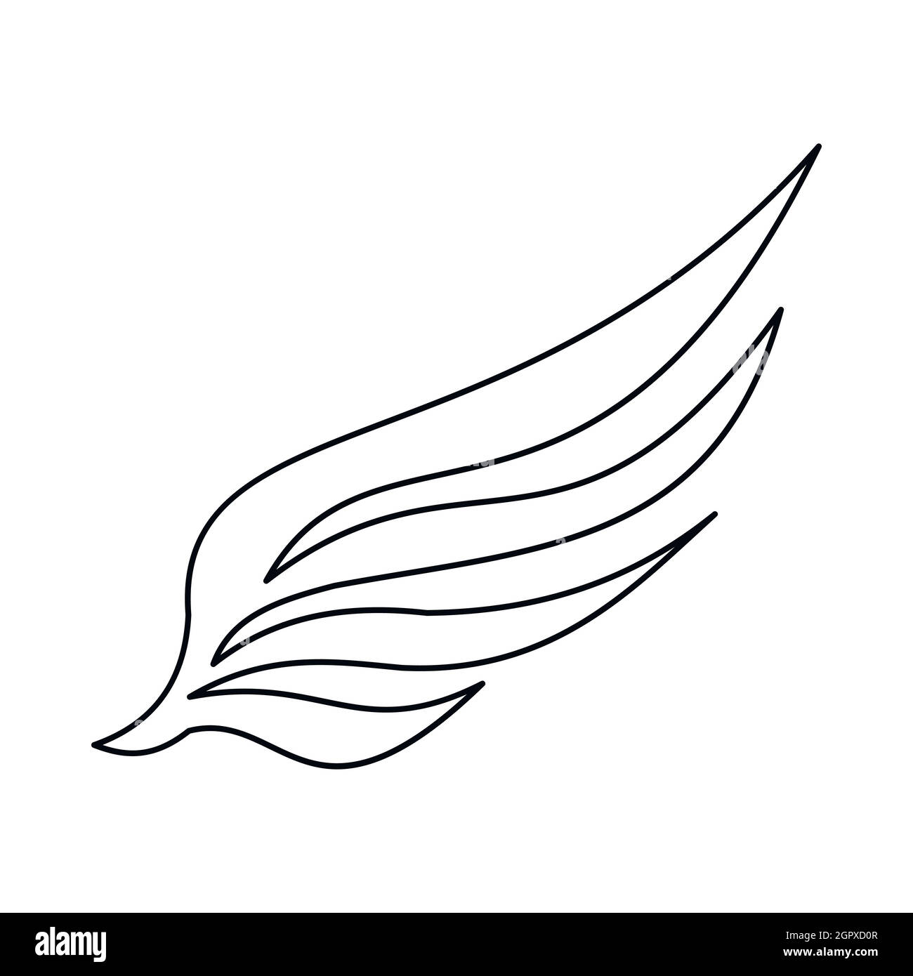 Wing icon, outline style Stock Vector Image & Art - Alamy