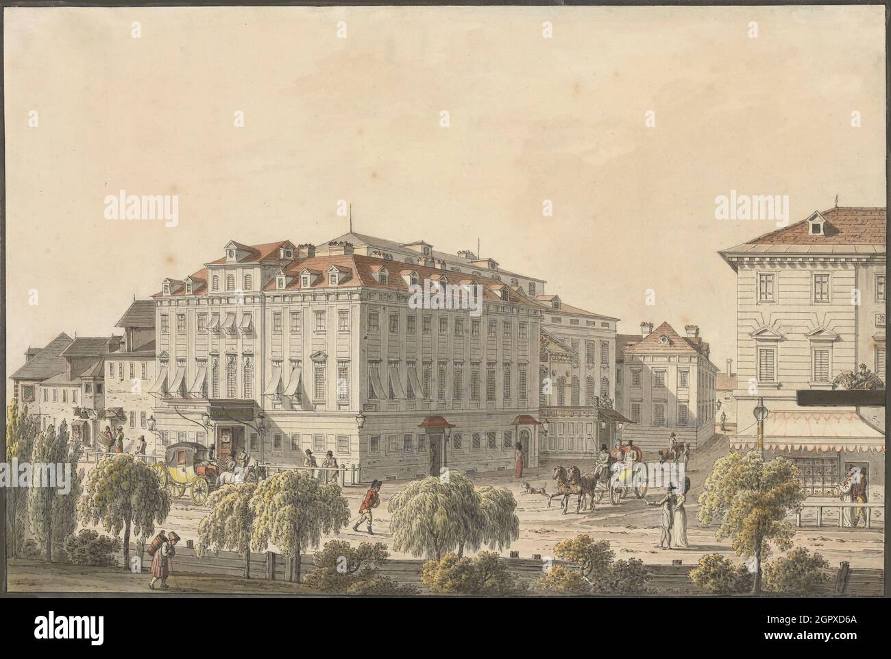 The Theater an der Wien, ca 1816. Found in the Collection of the Vienna ...