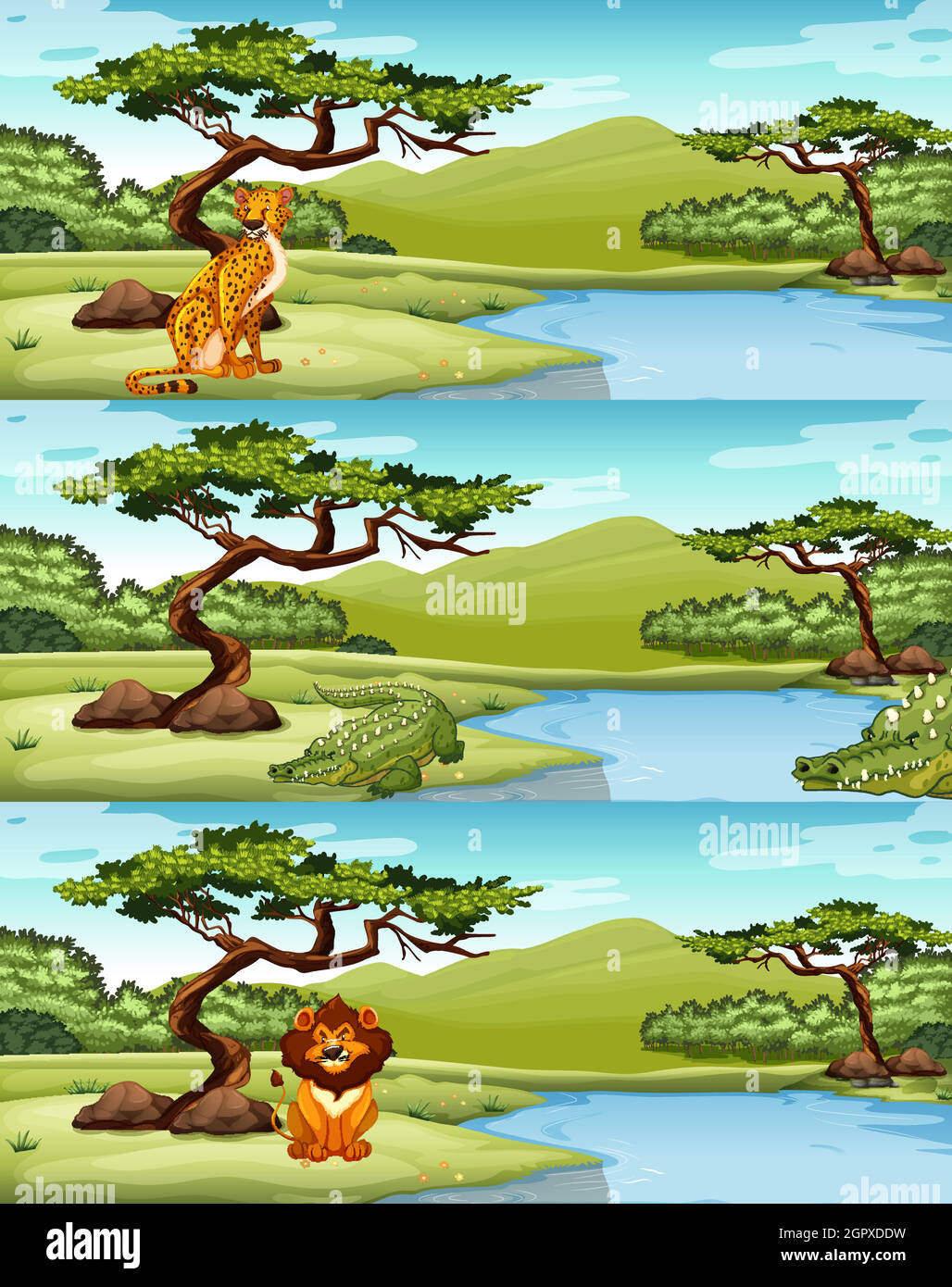 Wild animals living in the field Stock Vector Image & Art - Alamy