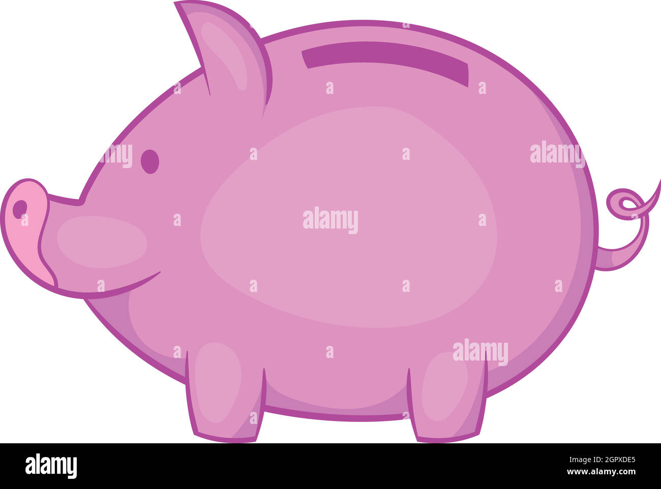 Pink piggy bank icon, cartoon style Stock Vector Image & Art - Alamy