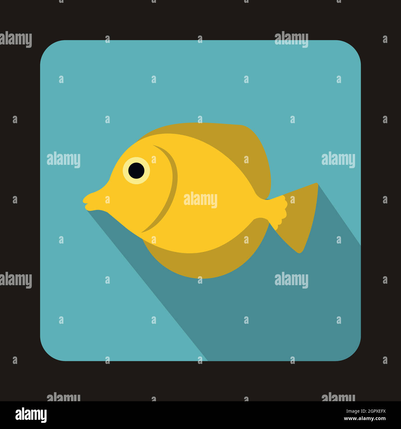 Yellow tang zebrasoma flavescens Stock Vector Images - Alamy