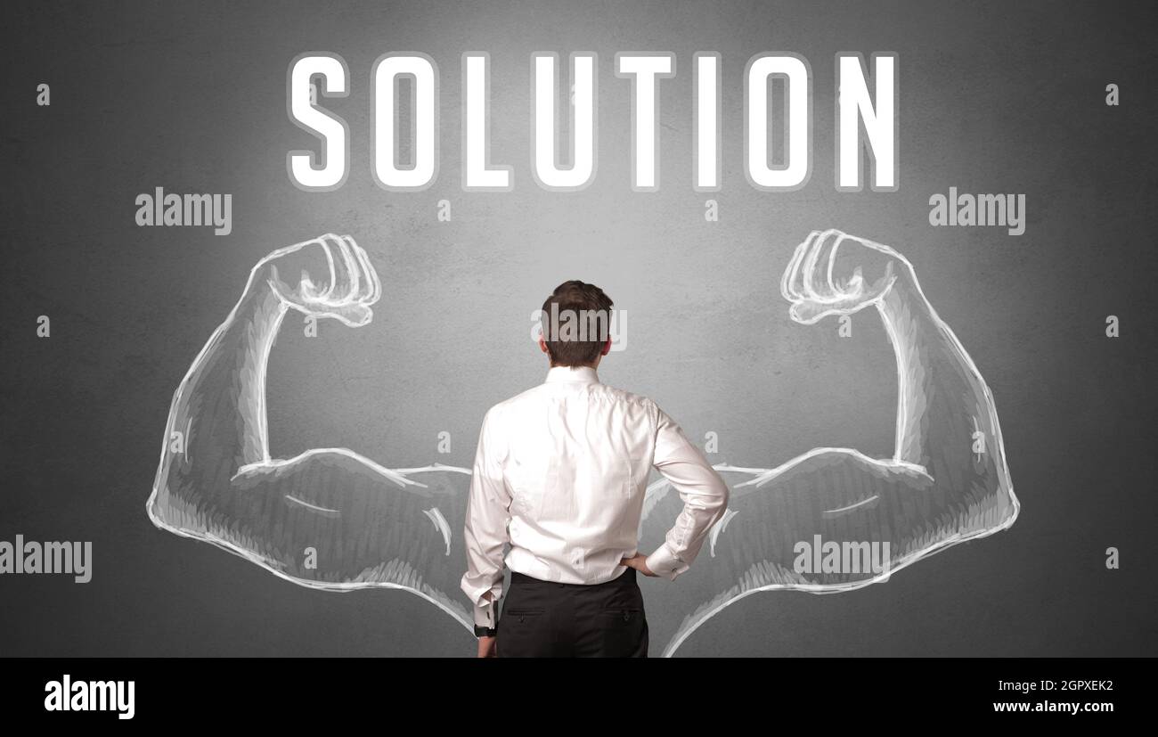 Rear view of a businessman, powerfull business concept Stock Photo - Alamy