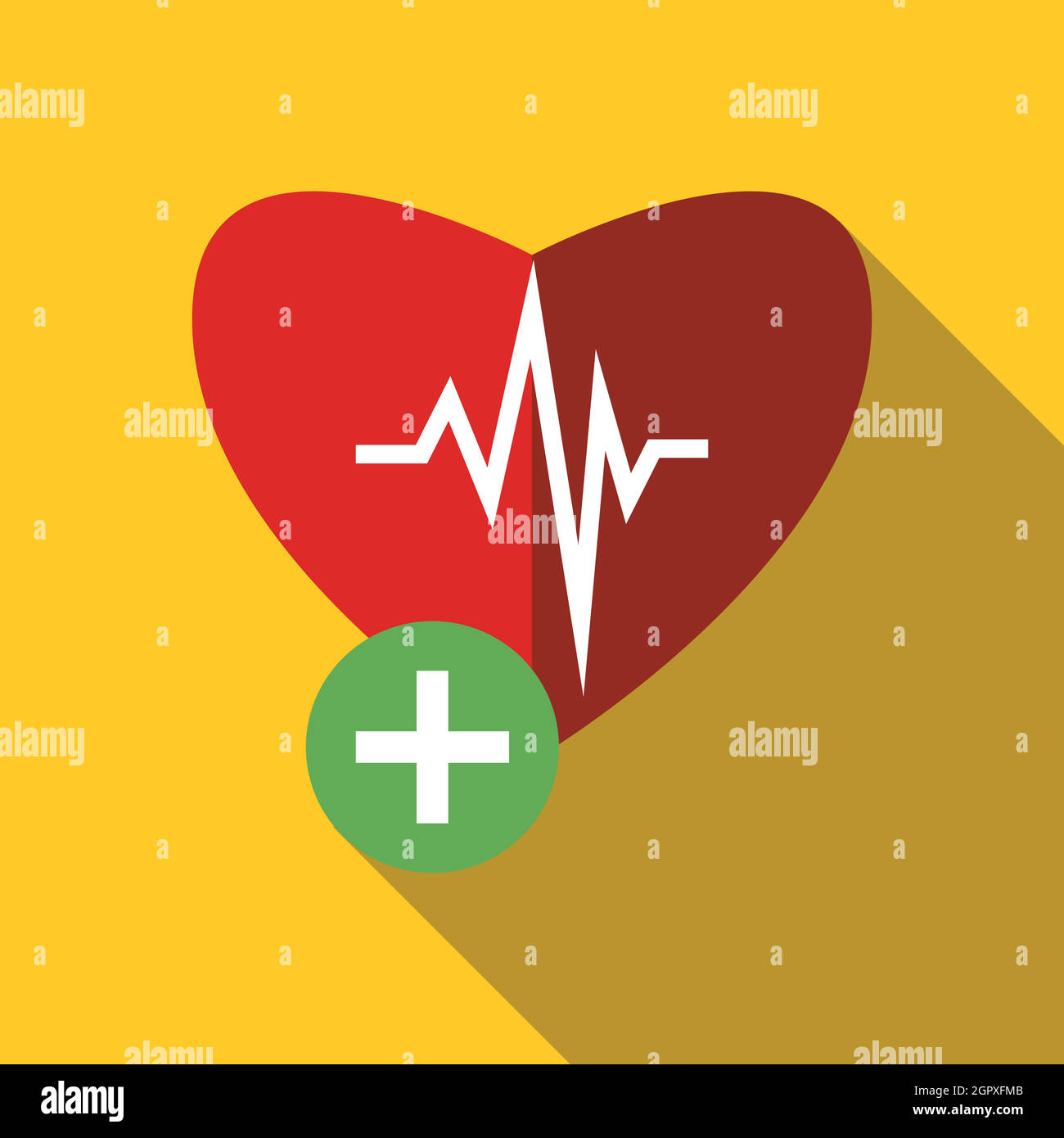 Red heartbeat line in Stock Vector Images - Alamy
