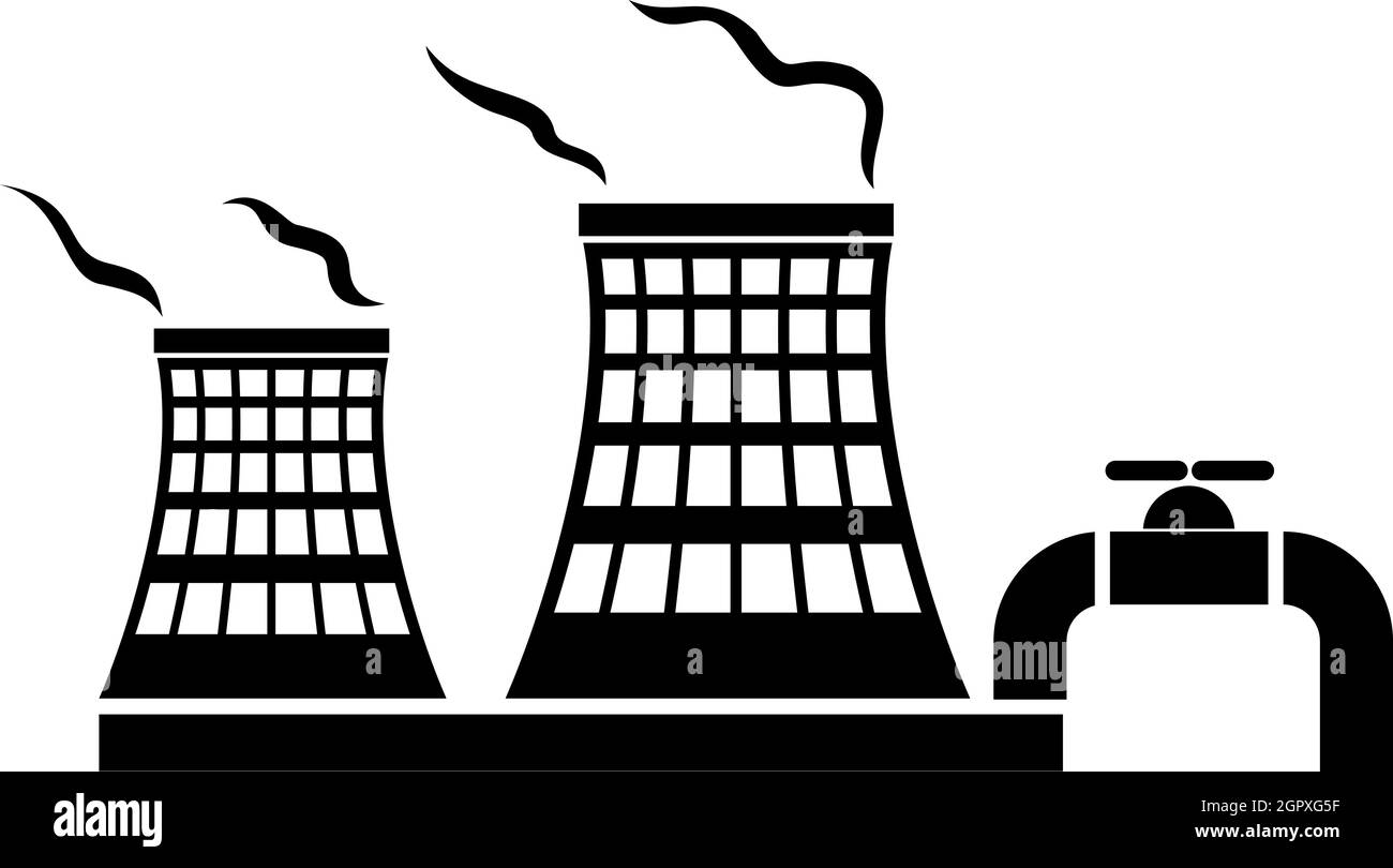 Tower of chemical factory icon, simple style Stock Vector Image & Art ...