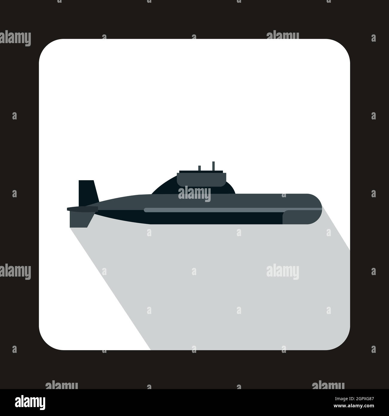 Military submarine icon, flat style Stock Vector Image & Art - Alamy