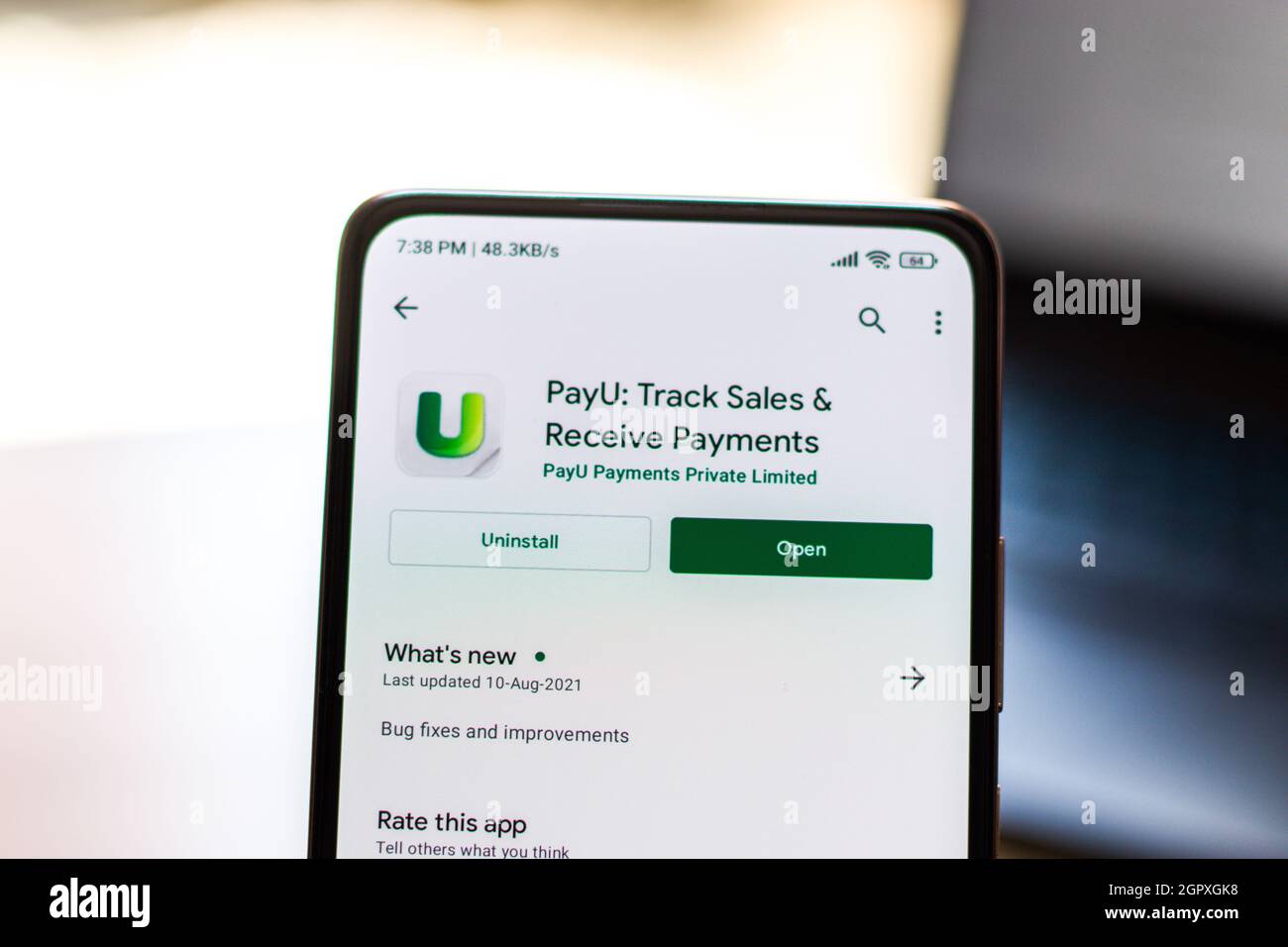 West Bangal, India - September 28, 2021 : PayU logo on phone screen ...