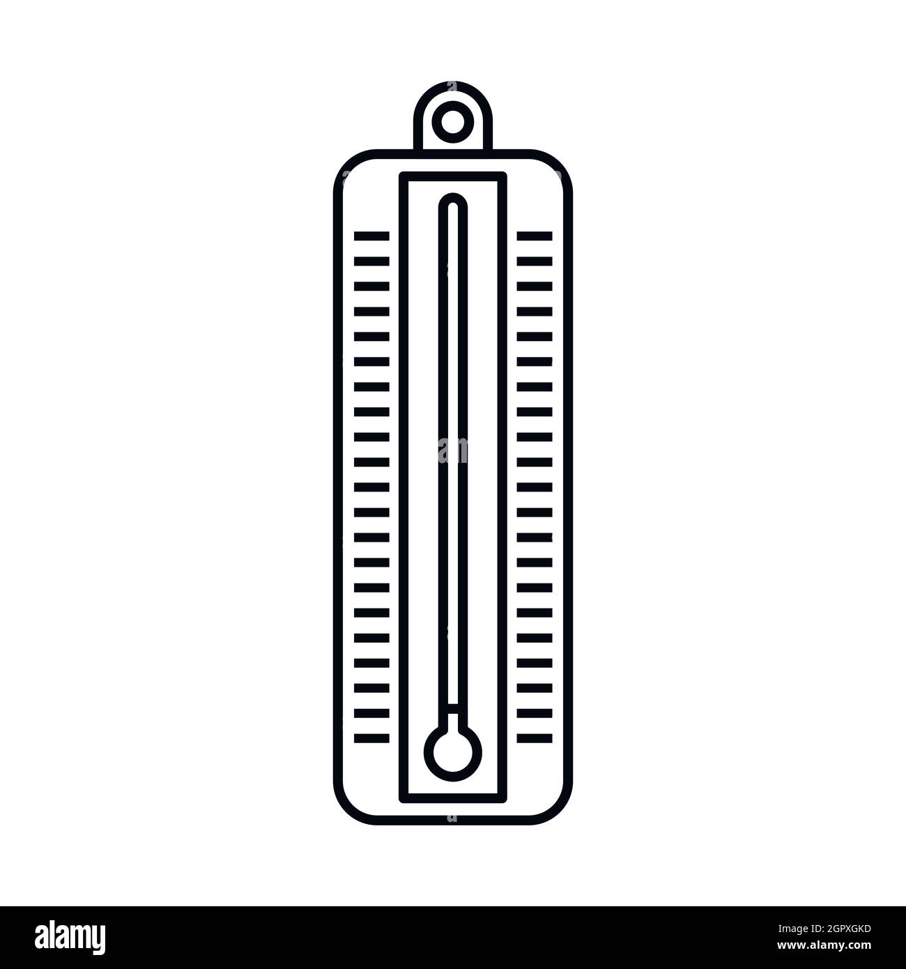 Thermometer line icon outline Cut Out Stock Images & Pictures - Alamy