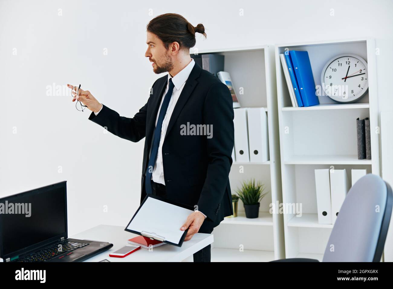 manager official documents work office executive Stock Photo - Alamy