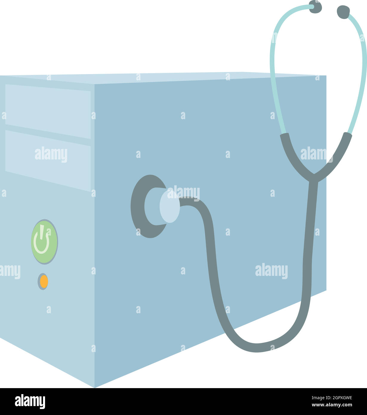 Repair of computer system unit icon, cartoon style Stock Vector Image ...