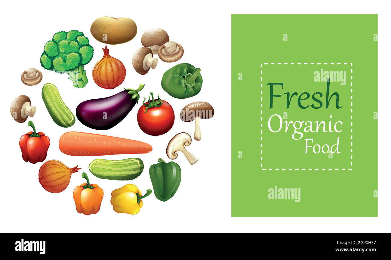 Mixed vegetables and sign Stock Vector Image & Art - Alamy