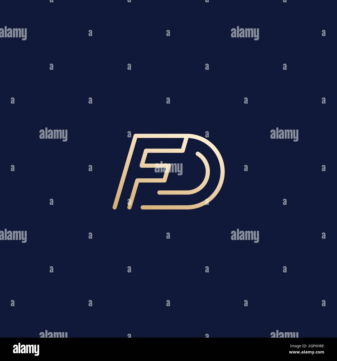 FD letters logo, line vector design Stock Vector Image & Art - Alamy