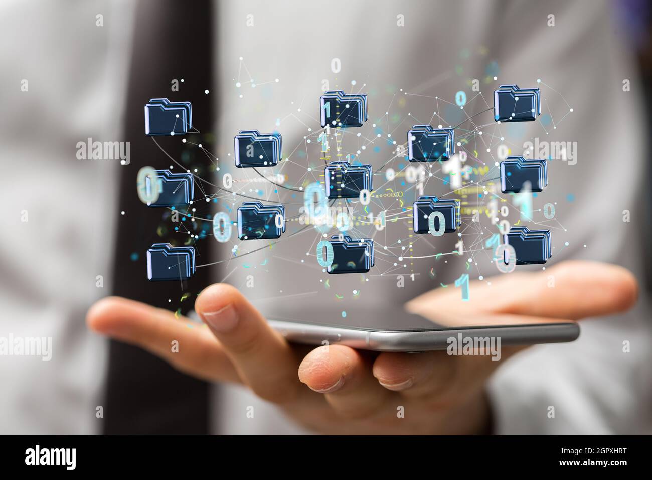 3D rendering of a big digital data cloud Stock Photo - Alamy