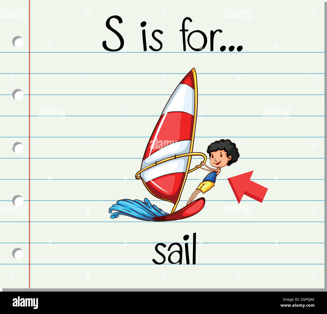 Flashcard letter S is for sail Stock Vector Image & Art - Alamy
