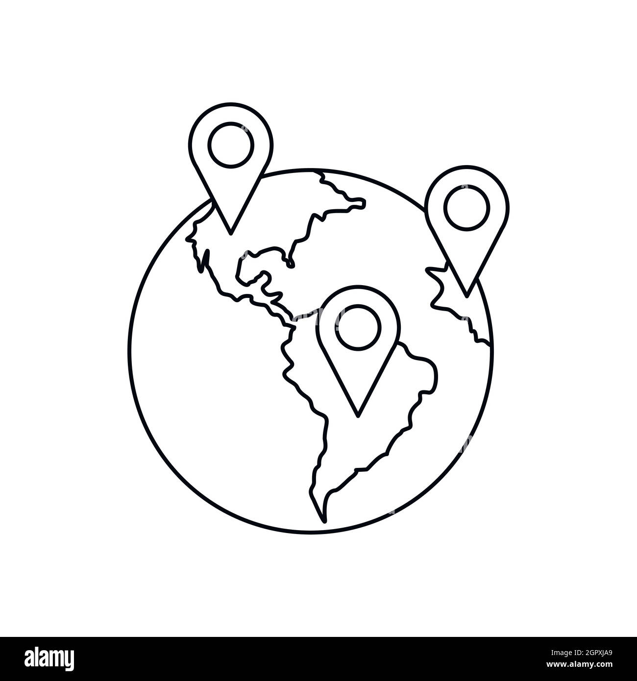 Information point thin line Cut Out Stock Images & Pictures - Alamy