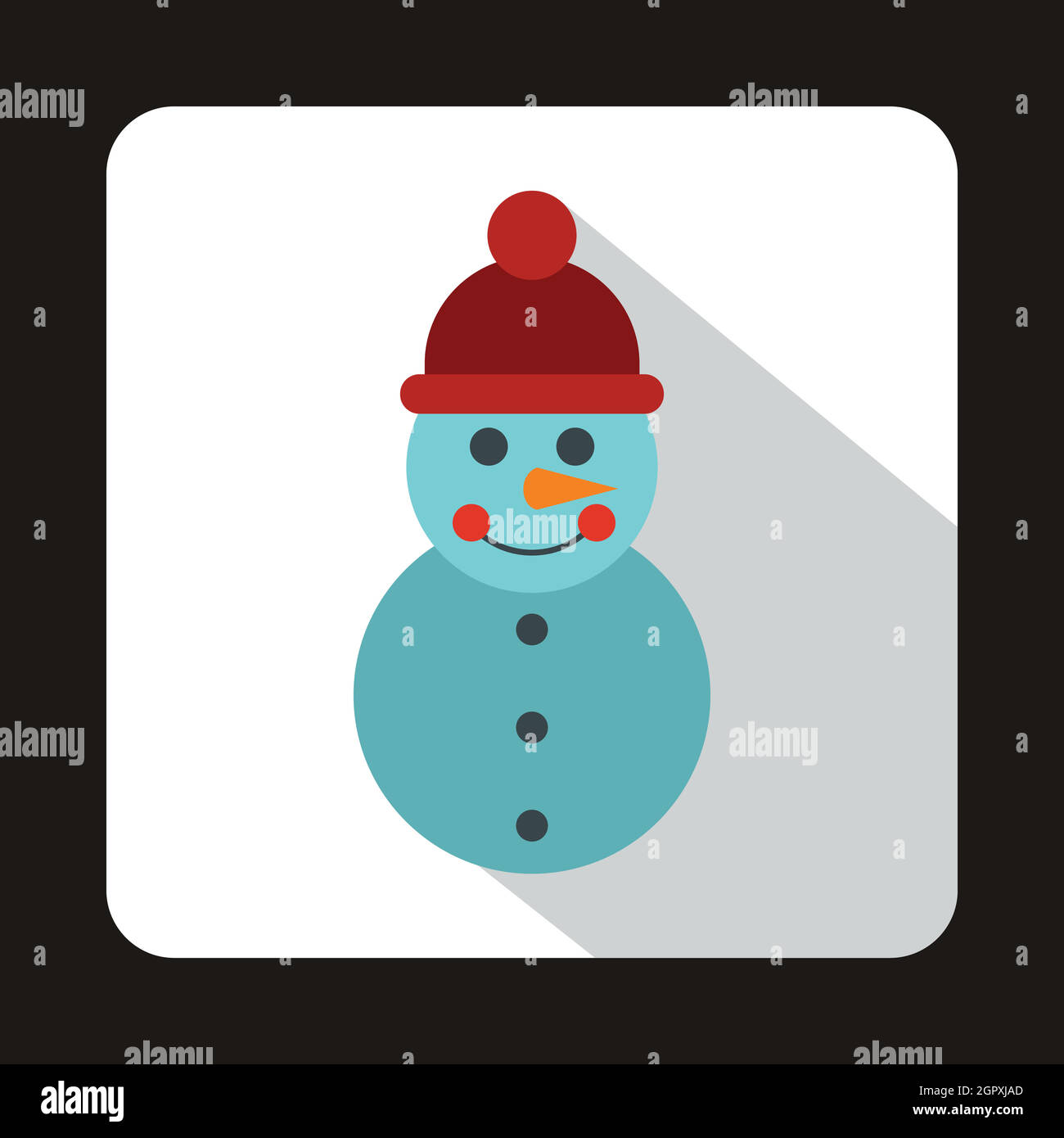 Snowman icon in flat style Stock Vector Image & Art - Alamy