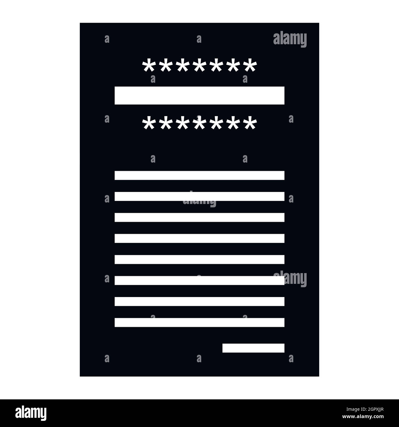 Simple receipt icon invoice Cut Out Stock Images & Pictures - Alamy