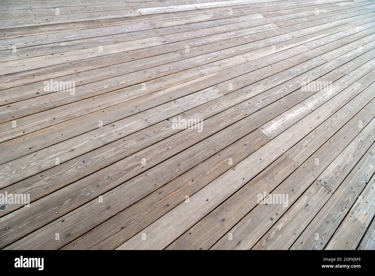 empty dry flat gray wooden deck background with perspective Stock Photo ...