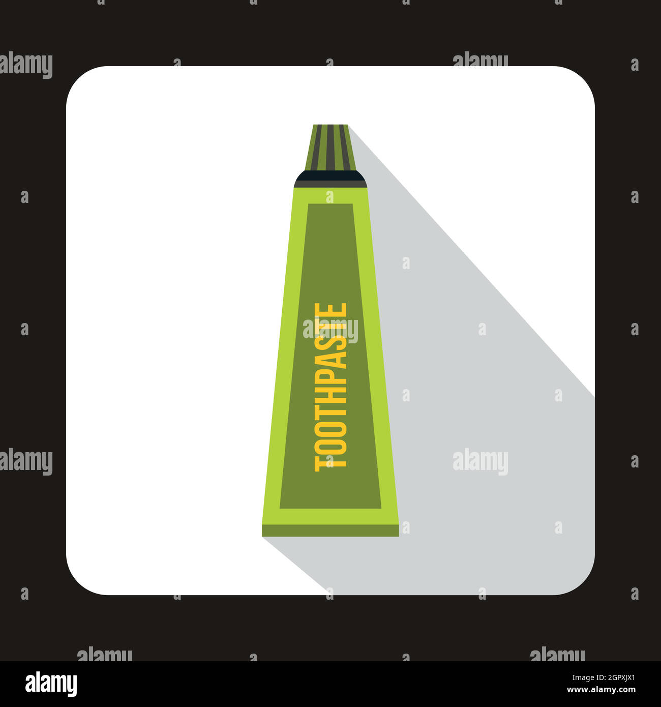 Toothpaste in a green tube icon, flat style Stock Vector Image & Art ...